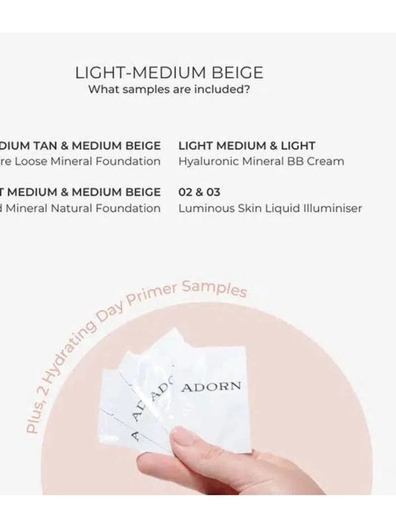 Bestseller Foundation Sample Set - Adorn Cosmetics
